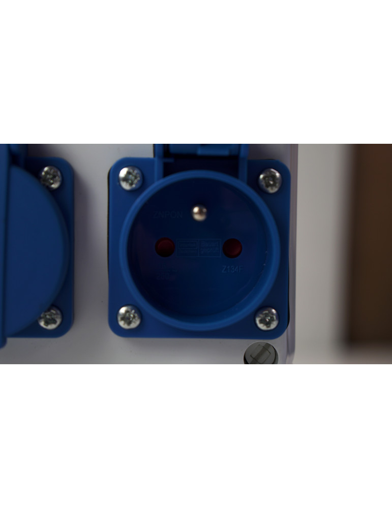 Coffret de chantier monophasé 3 prises 16A avec arrêt d'urgence MX