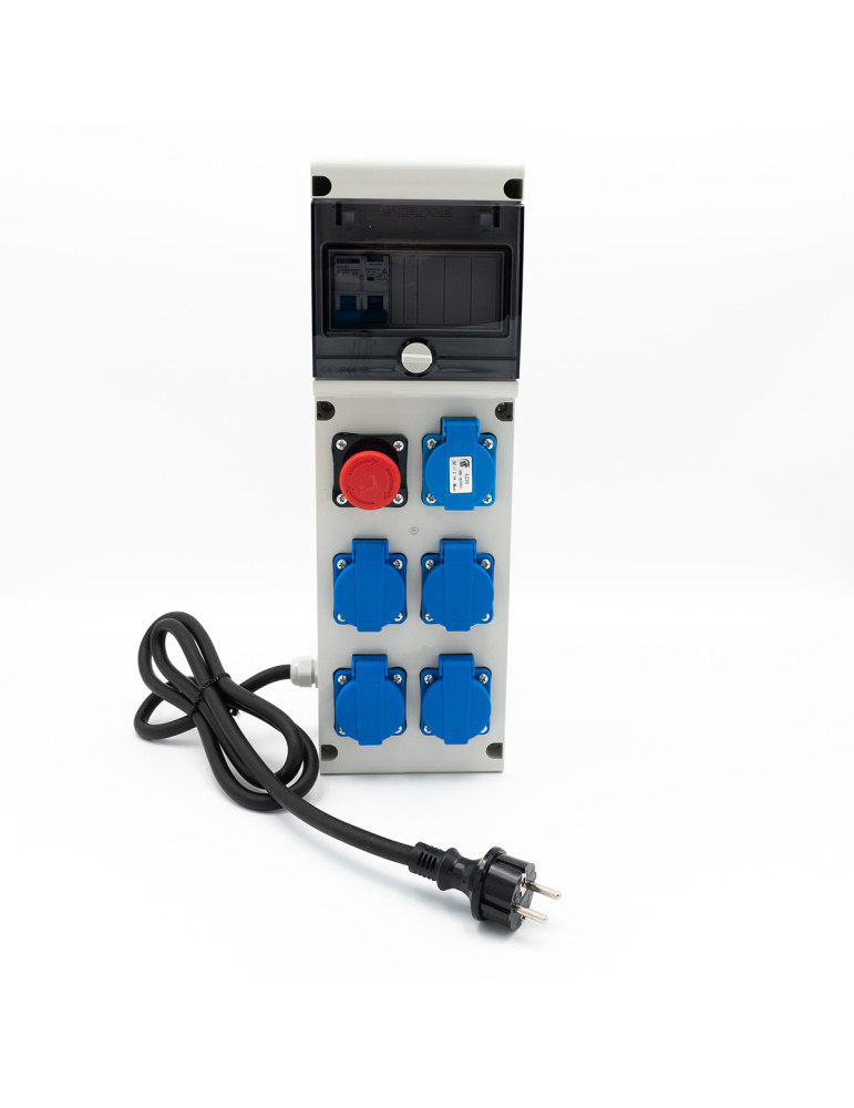 Coffret de chantier 4 PC mono + prise USB , complet avec cordon